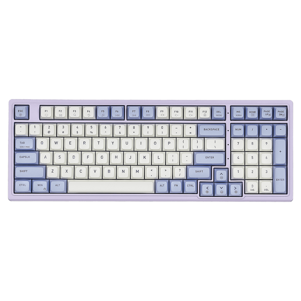 Purple Rain M4 99-Key Creamy Mechanical Keyboard for Typists | Hexgears