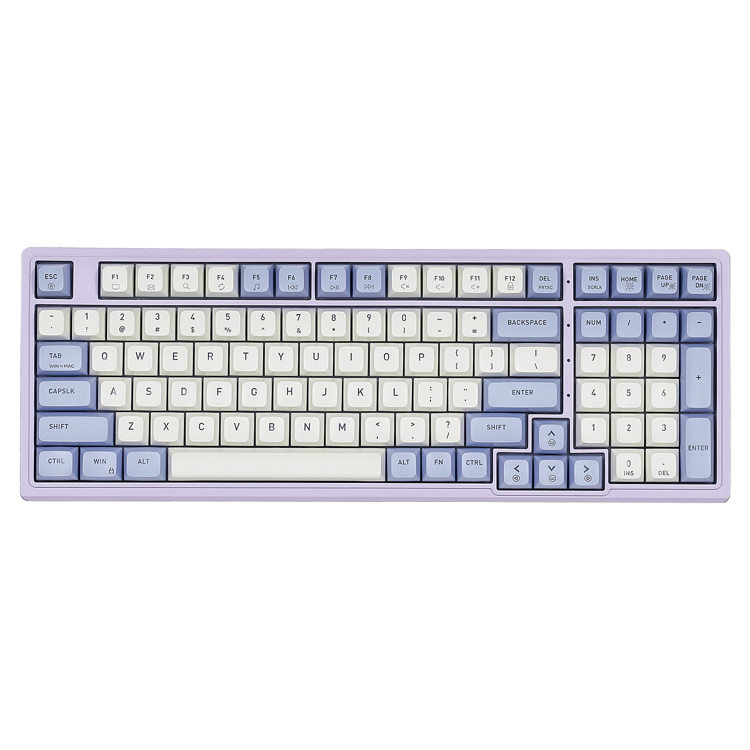 Purple Rain M4 99-Key Creamy Mechanical Keyboard for Typists | Hexgears