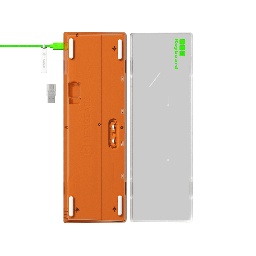 Soda Orange 68 Key Mechanical Keyboard - RGB, Wireless, Clicky | Hexgears