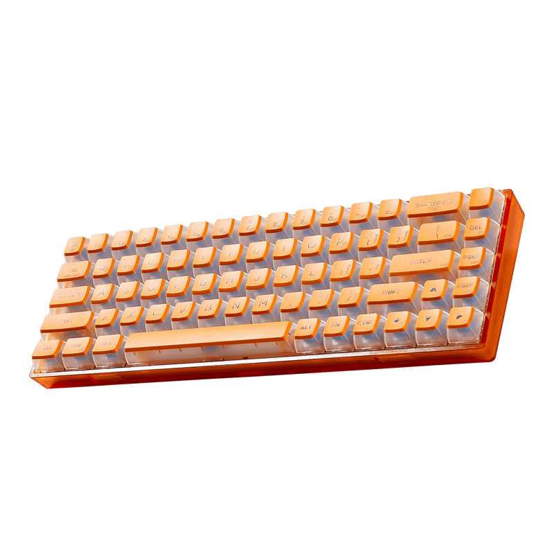 Soda Orange 68 Key Mechanical Keyboard - RGB, Wireless, Clicky | Hexgears