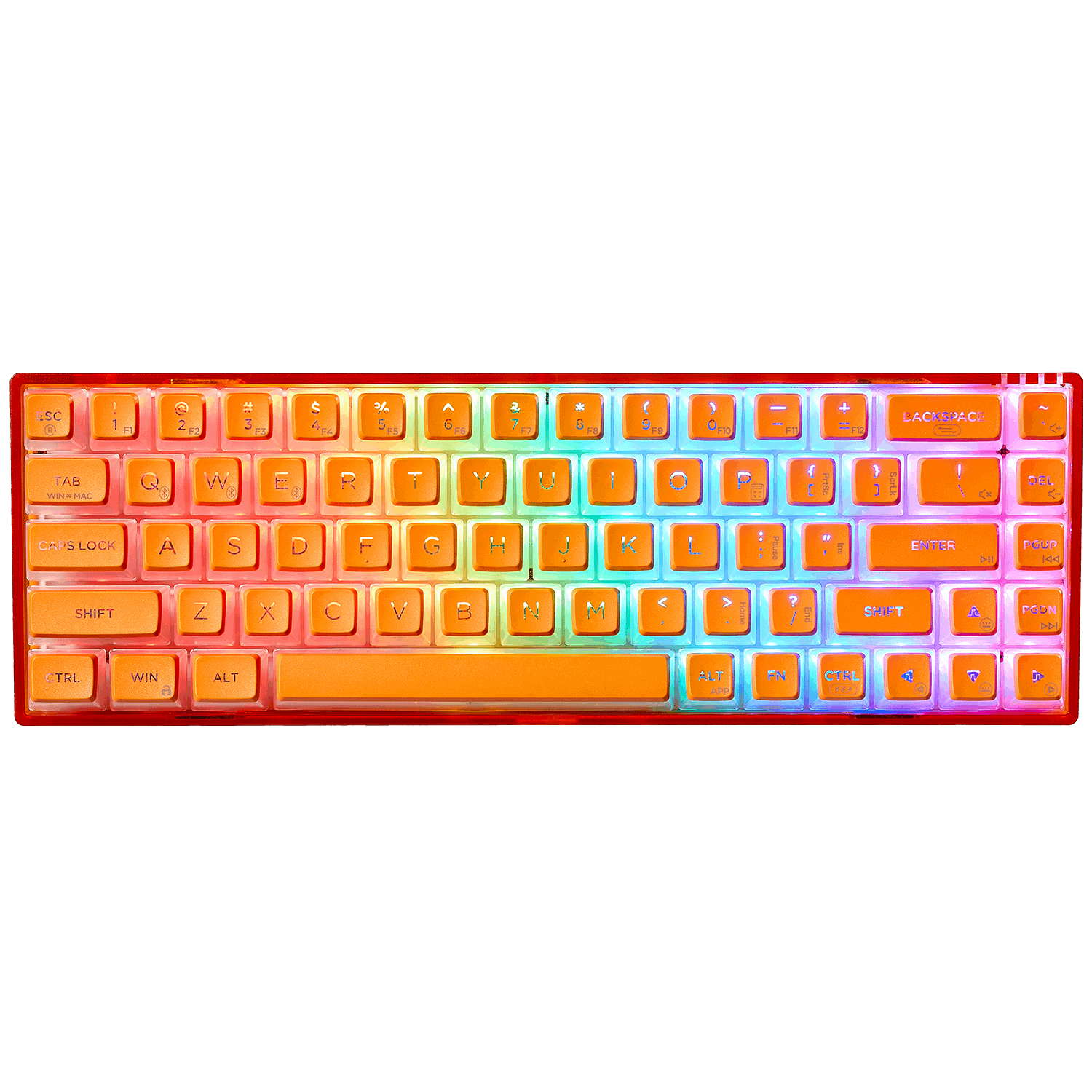 Soda Orange 68 Key Mechanical Keyboard - RGB, Wireless, Clicky | Hexgears